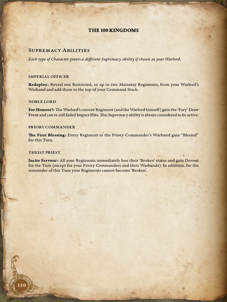 Conquest 100 Kingdoms List | PDF | Cavalry | Infantry