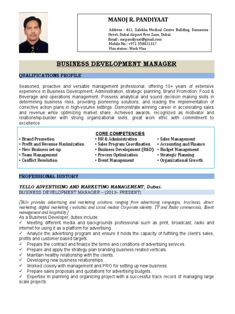 Business Development Manager | PDF | Marketing | Advertising