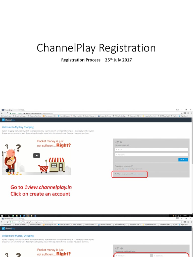 Channelplay Registration Steps | PDF