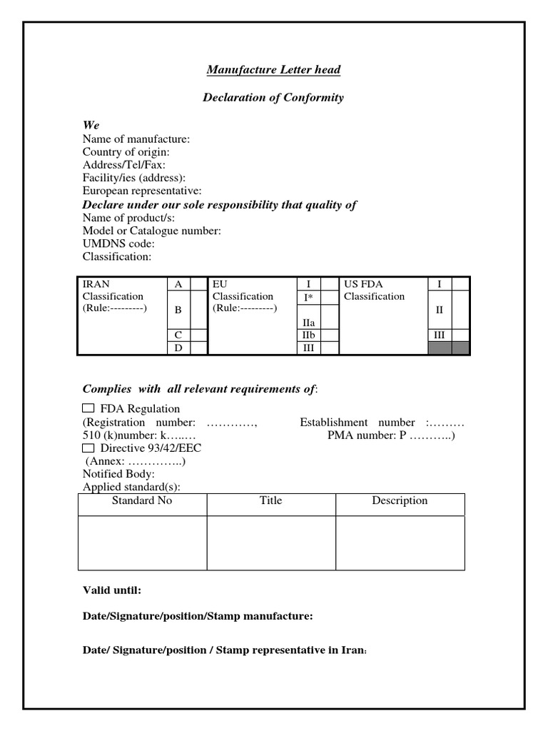 Declaration of Conformity | PDF | Computers | Technology & Engineering