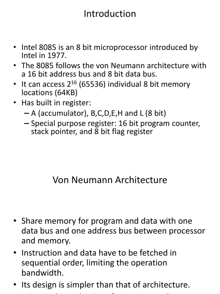 1 MP 8085 | PDF | Central Processing Unit | Microcomputers