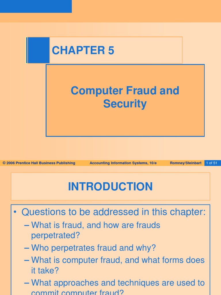 Romney CHAPTER05-1 Computer Fraud | PDF | Fraud | Software Bug