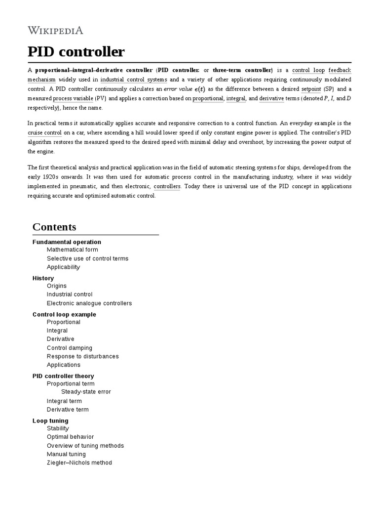 PID Controller | Download Free PDF | Control Theory | Control System