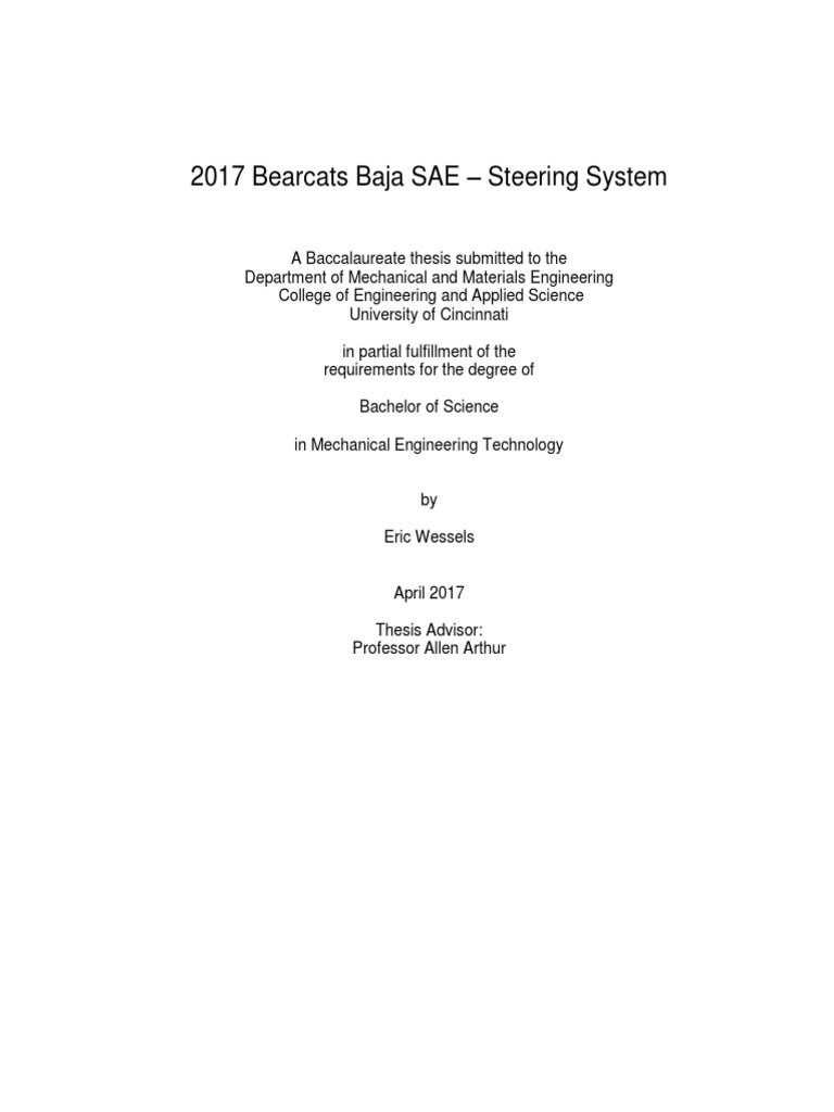 MET2017 Wessels Eric | PDF | Steering | Suspension (Vehicle)