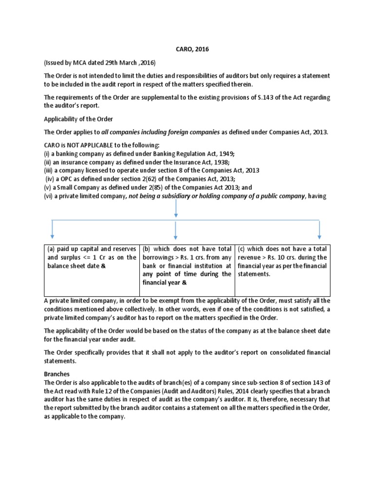 Caro 2016 | PDF | Auditor's Report | Loans