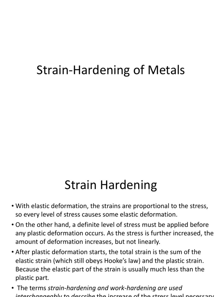 Understanding Strain Hardening in Metals | PDF | Deformation ...