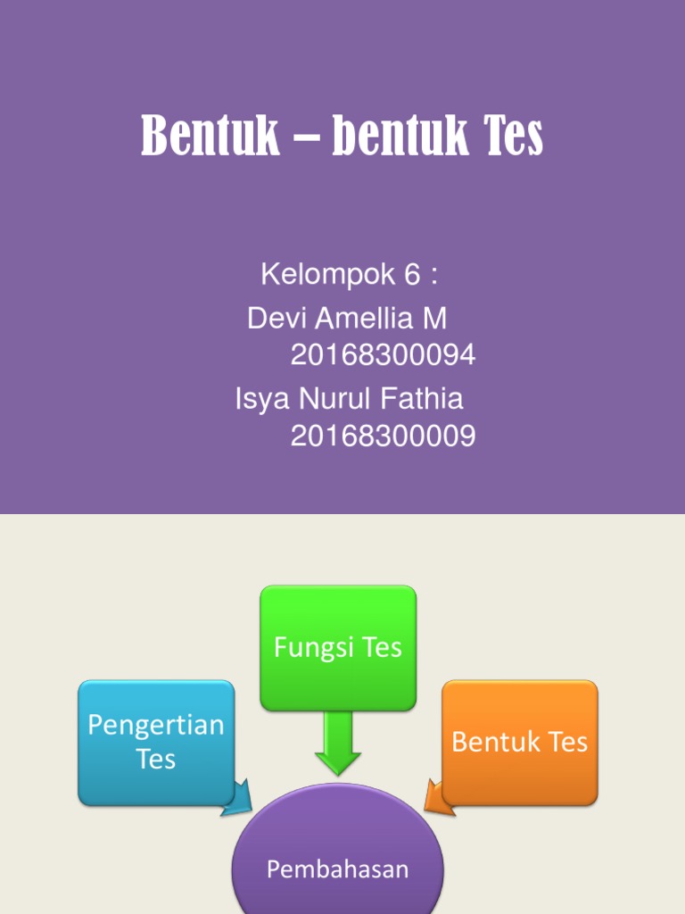 Bentuk - Bentuk Tes | PDF