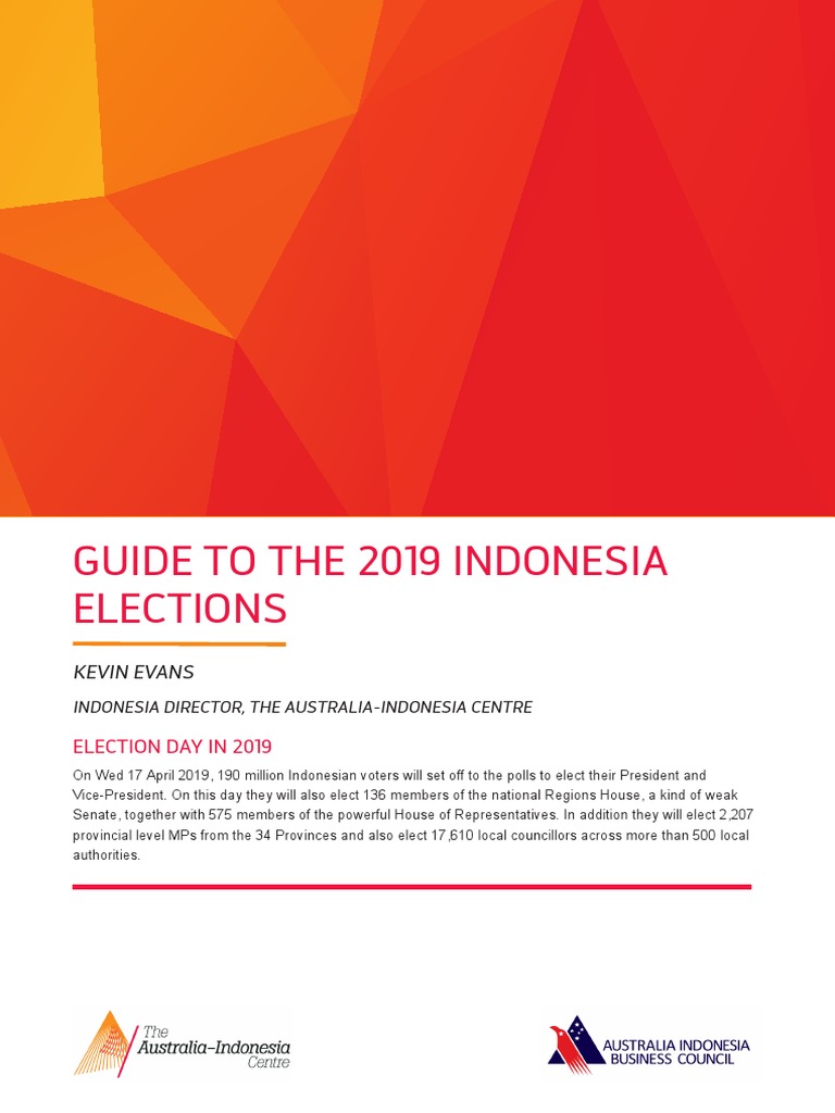 Guide To The 2019 Indonesia Elections Kevin Evans Pdf Indonesia