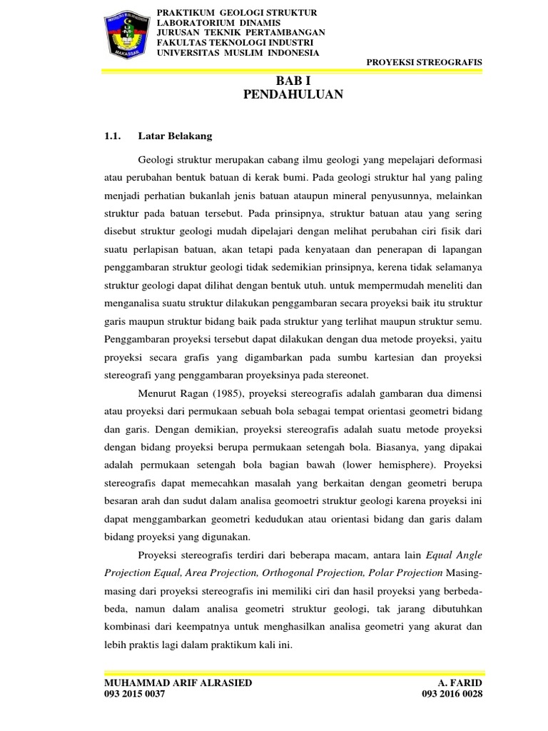 Proyeksi Stereografis Geologi | PDF