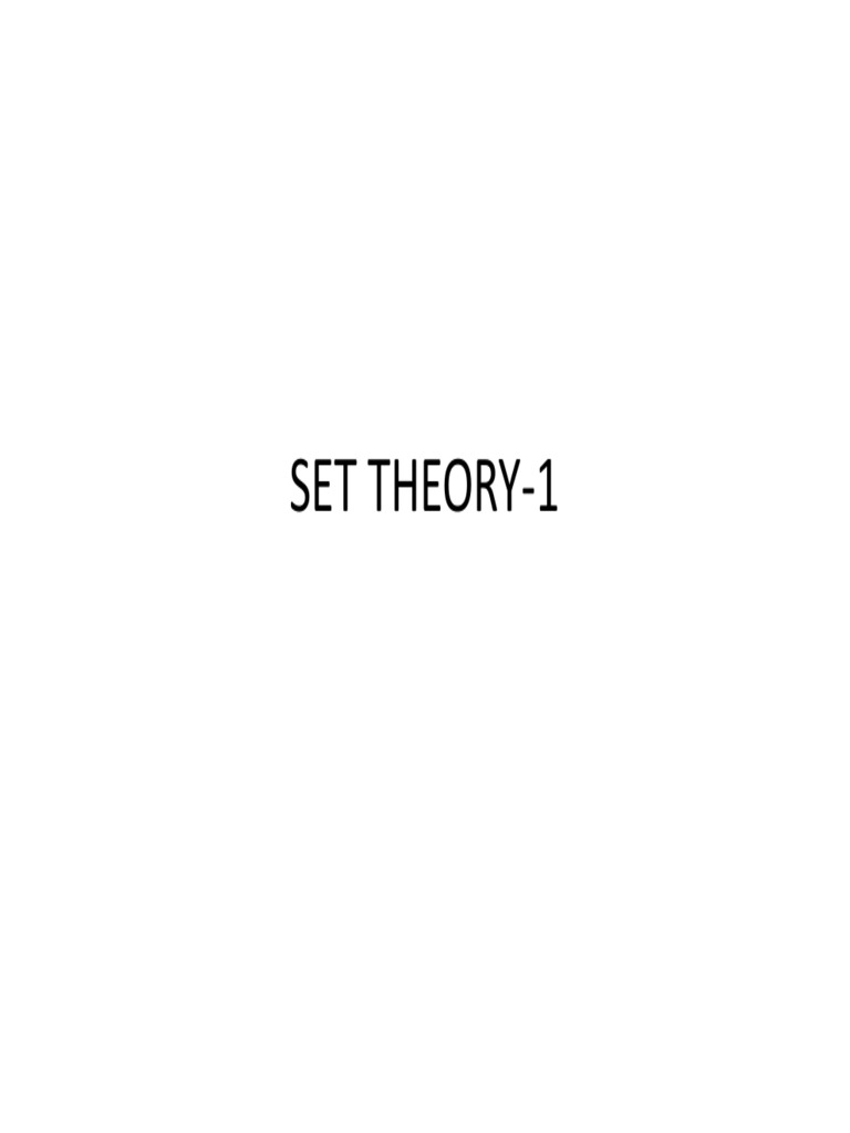 SET Theory CAT Questions | PDF | Drink