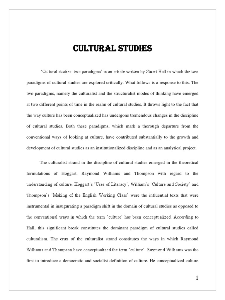 Cultural Studies - An Introduction | PDF | Cultural Studies | Louis ...