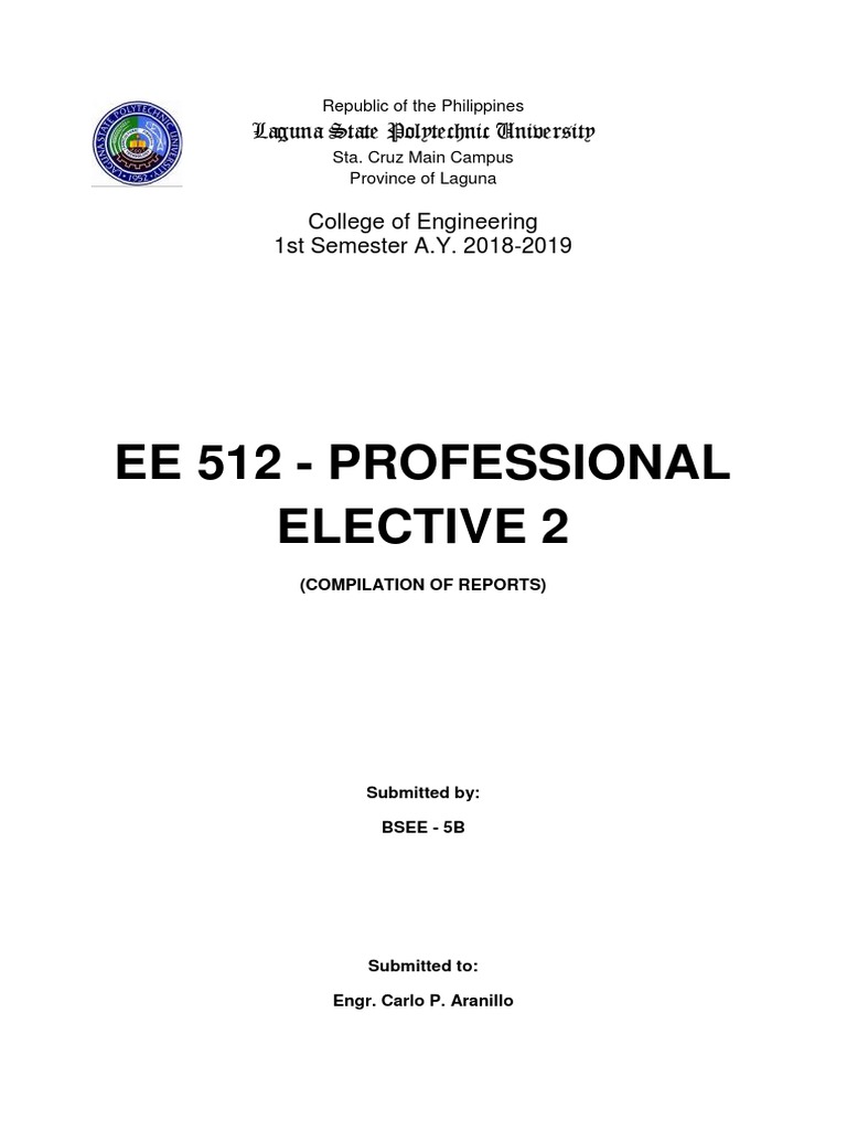 Ee 512 - Professional Elective 2: Laguna State Polytechnic University | PDF