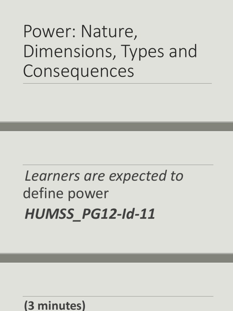 Power: Nature, Dimensions, Types and Consequences | PDF
