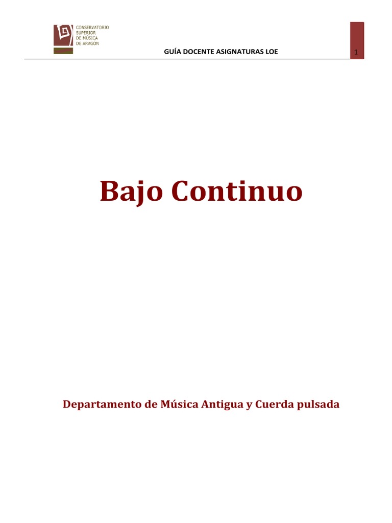 Bajo Continuo Organo 2017-2018 | PDF | Musica barroca | Prueba (evaluación)