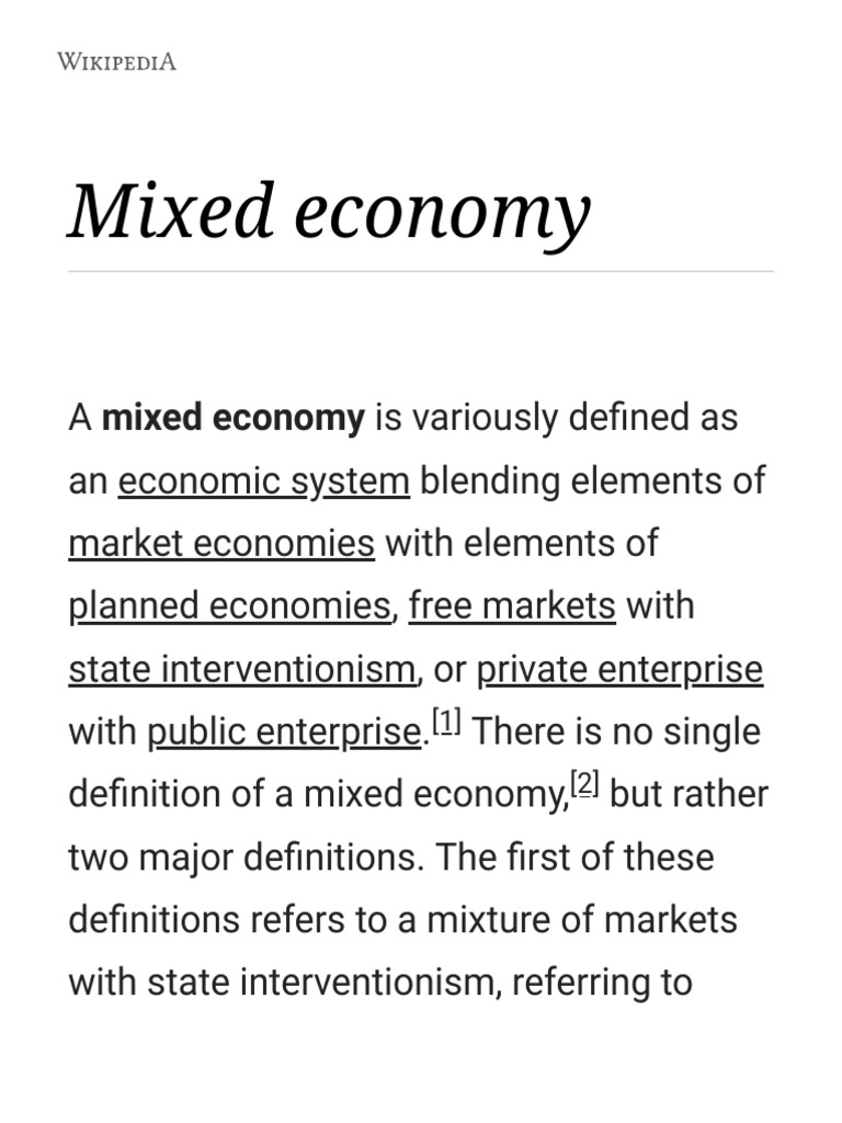Mixed Economy | PDF | Market Economy | Socialism