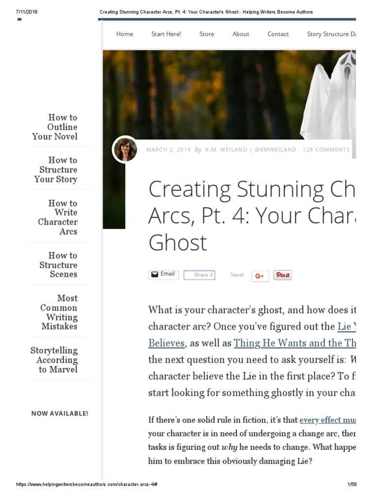 Creating Stunning Character Arcs Pdf Ghosts