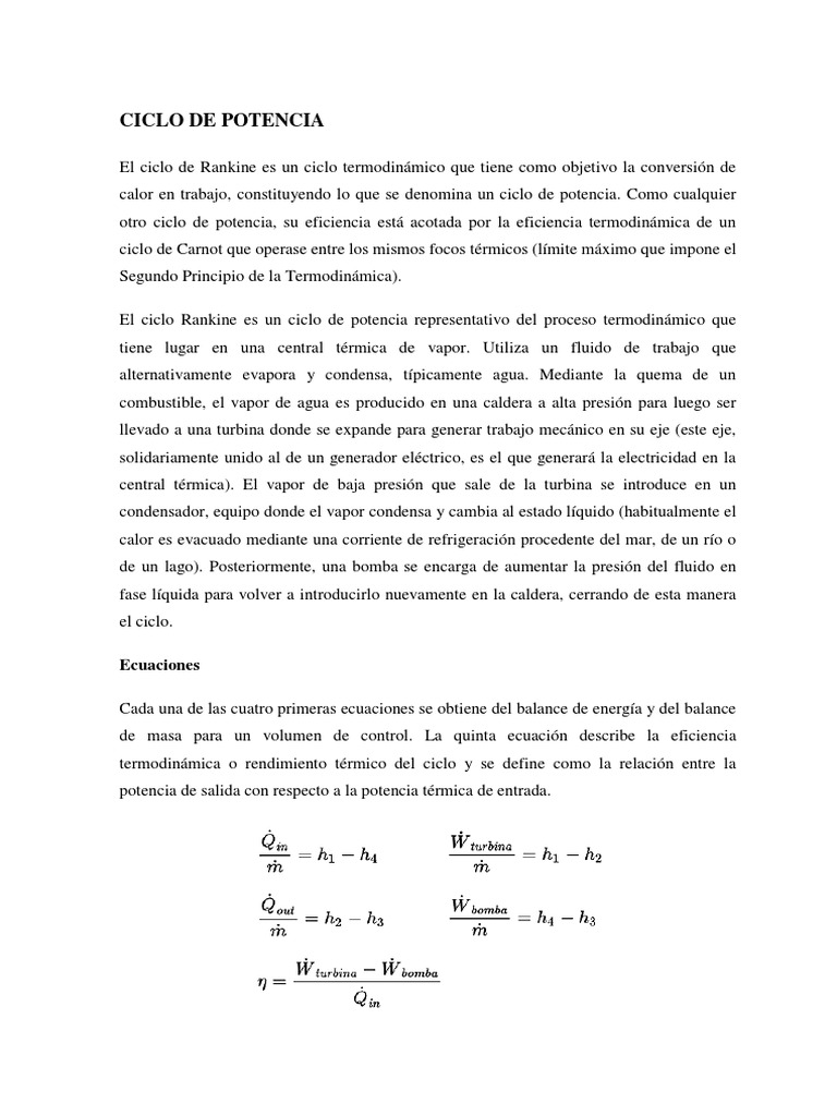 Ciclo de Potencia y Refrigeración PDF | PDF | Refrigeración | Termodinámica