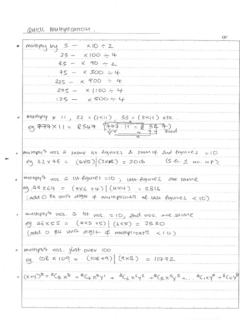 Quantitative-GMAT-Math-Shortcuts - Notes PDF | PDF