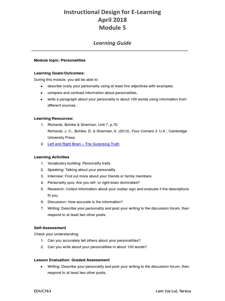 Learning Guide | PDF