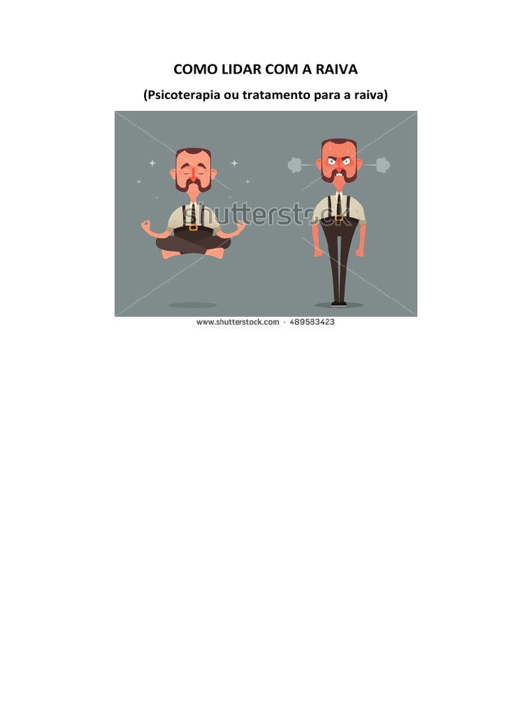 Como Lidar Com A Raiva Pdf Raiva Humano