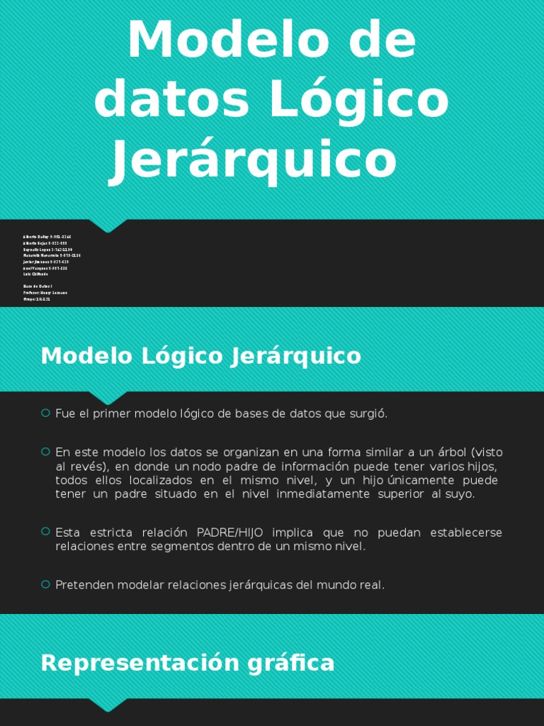 Modelo de Datos Lógico Jerárquico | PDF