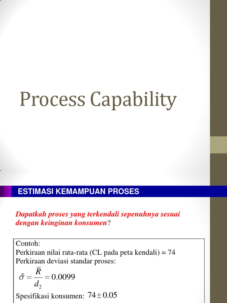 Capability Process | PDF | Standard Deviation | Descriptive Statistics