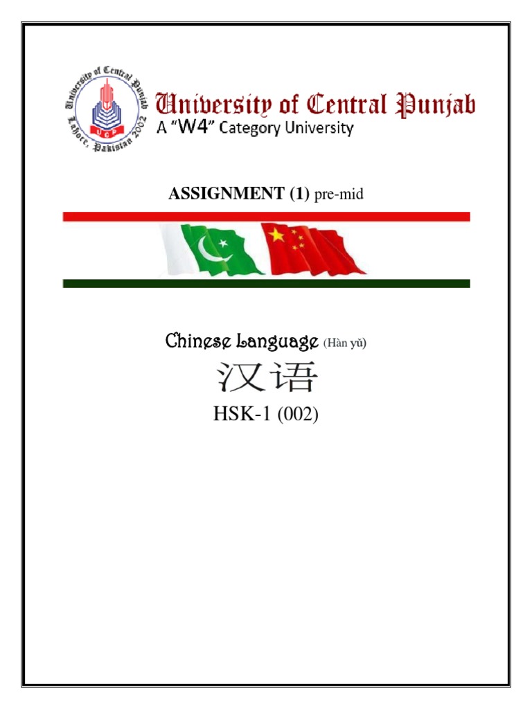Chinese Assignment 3 | PDF | Tone (Linguistics) | Pinyin