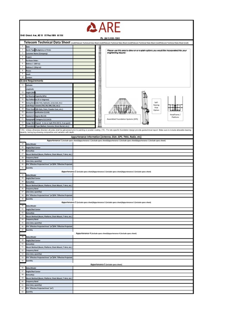 Telecom Technical Data Sheet: 1043 Grand Ave, #213 ST Paul MN 55105 Ph ...