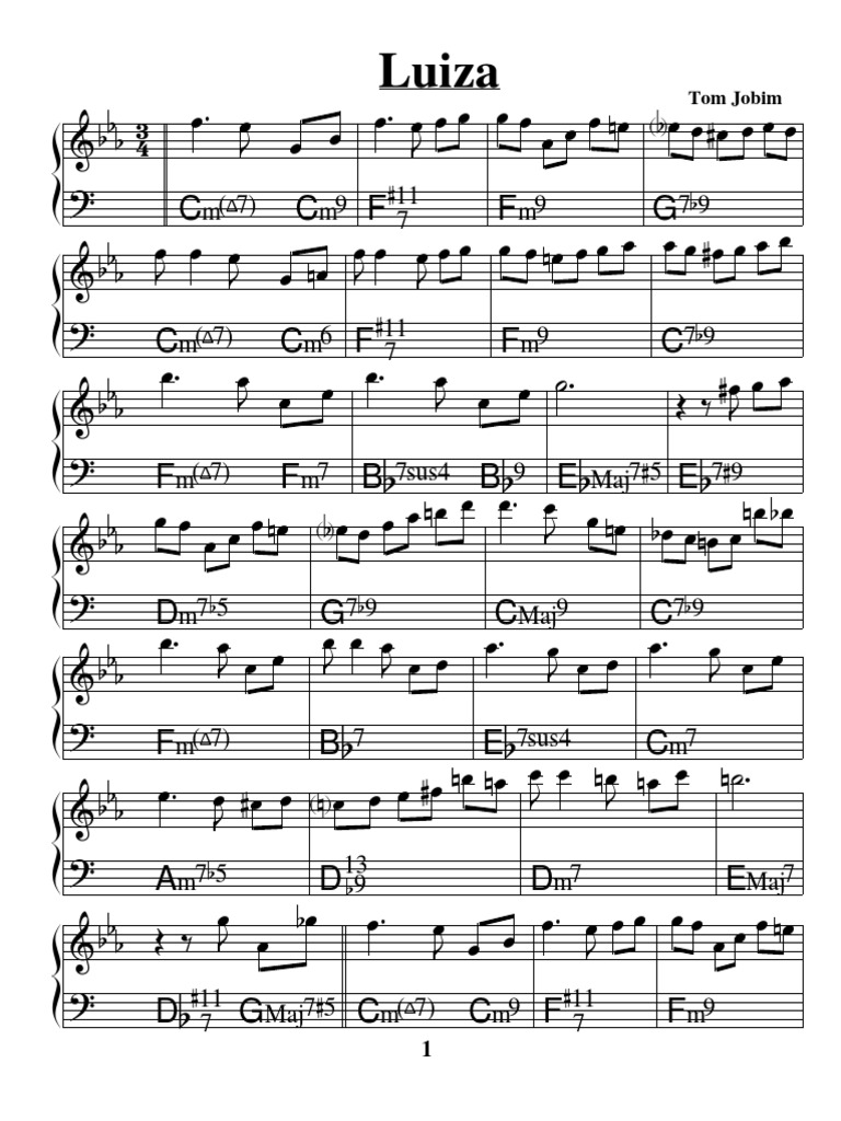Luiza by Tom Jobim - Sheet Music | PDF