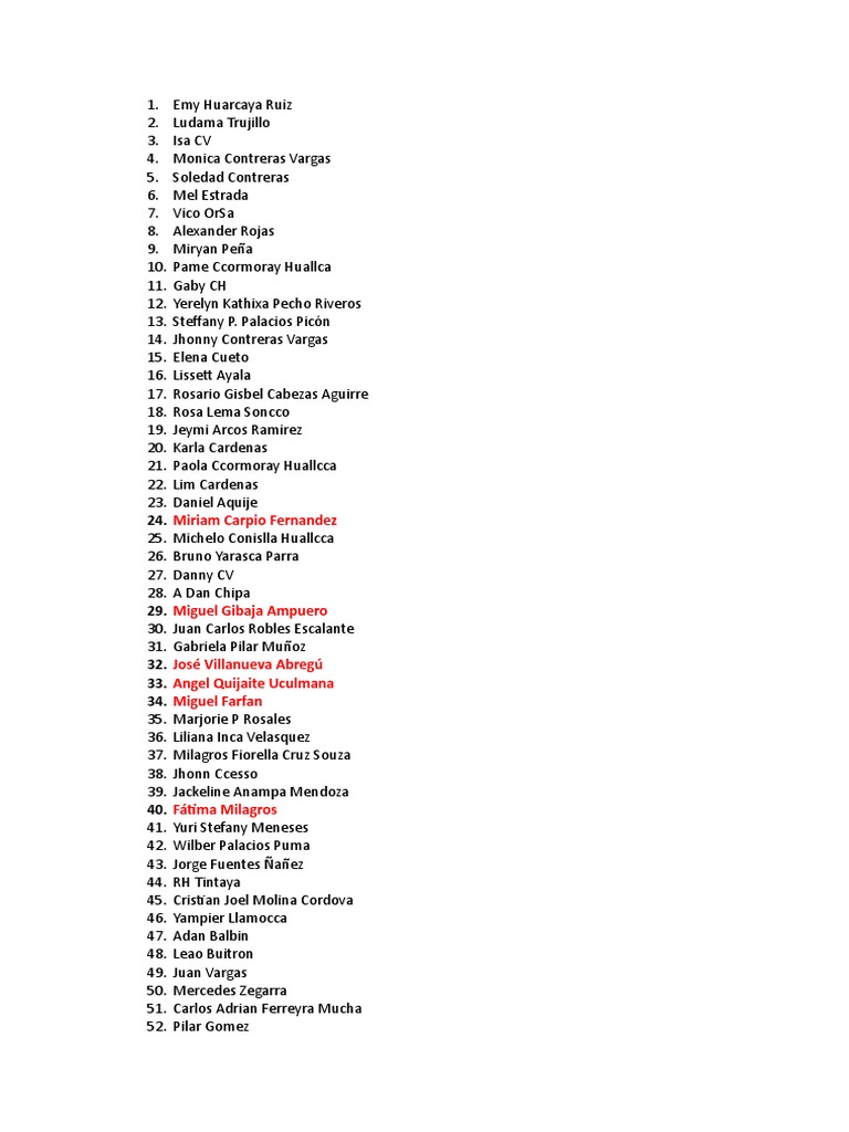 Lista de Cumples | PDF