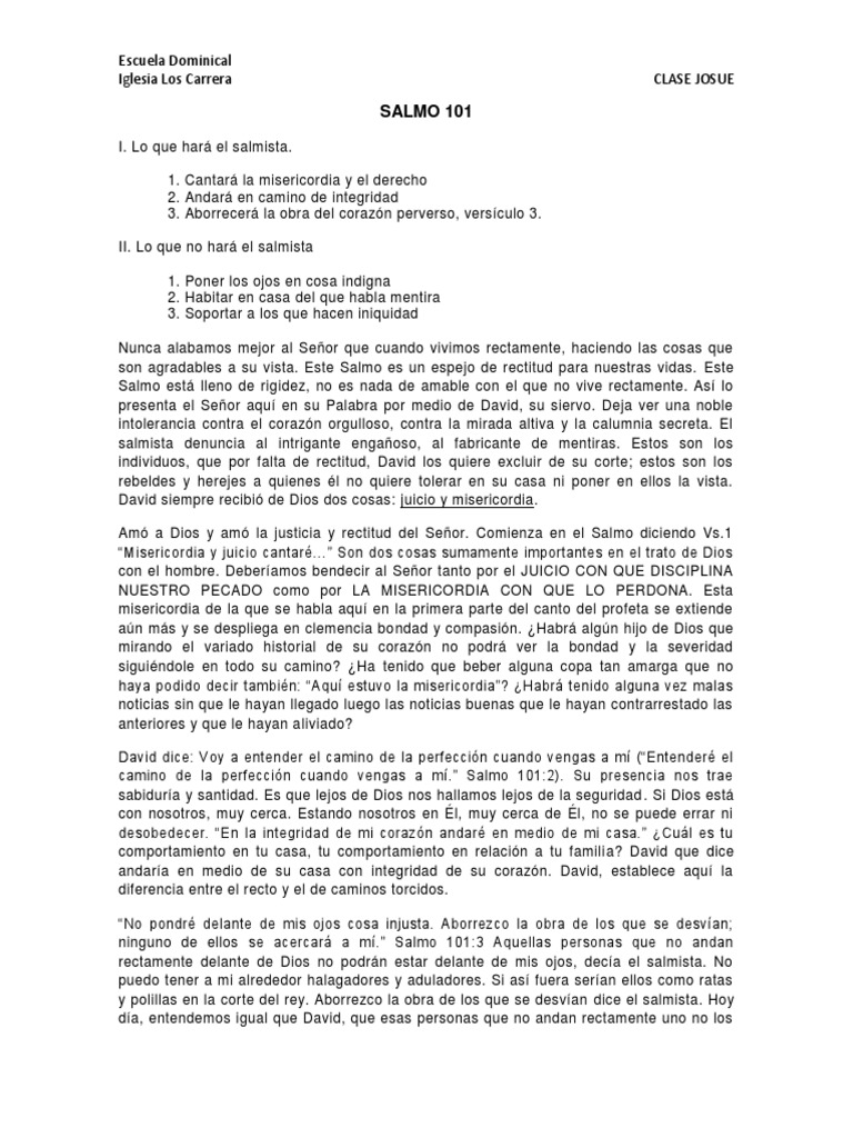 Salmo 101 | PDF | Salmos | David