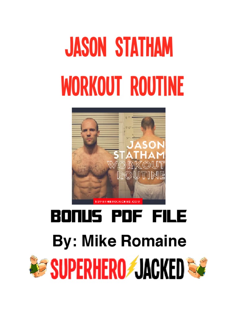 Jason Statham Workout Routine: Bonus PDF | PDF | Self-Improvement ...