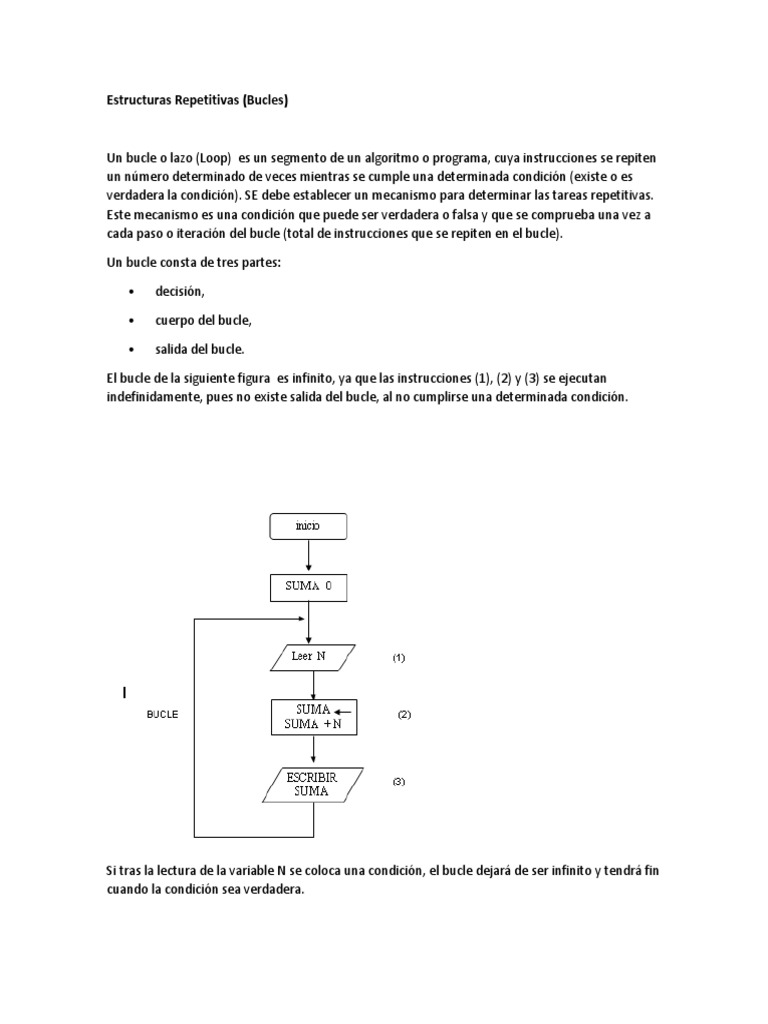 Los bucles y sus componentes clave: condiciones, cuerpo y salida | PDF ...