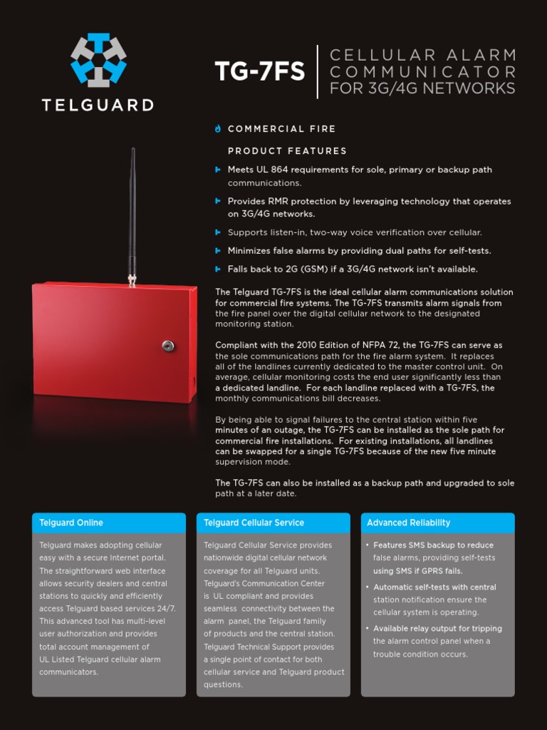 TG-7FS Product Data Sheet - Web | PDF | Cellular Network | 4 G
