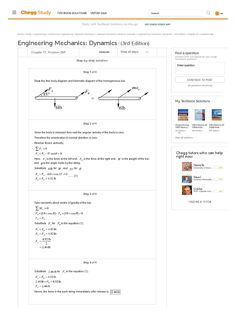 Engineering Mechanics: Dynamics: (3rd Edition) | PDF | Force | Physics