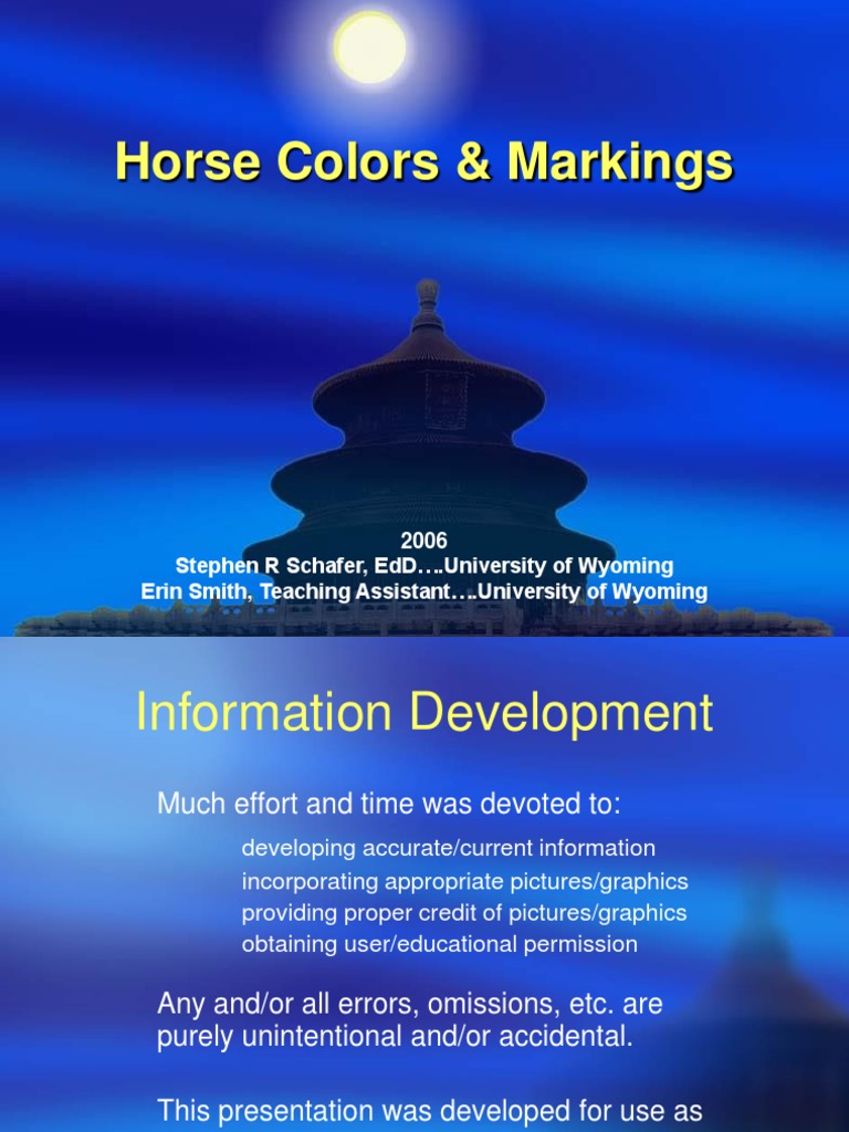 Horse Colors and Markings Guide | PDF | Horses | Equus