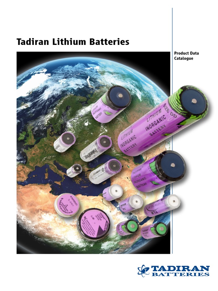 Product Data Catalogue Tadiran Lithium Batteries | PDF | Rechargeable ...