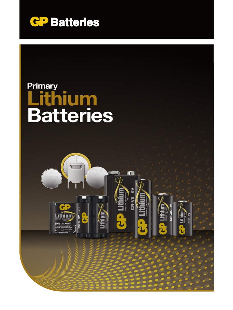 Lithium Primary Catalogue - GP Batteries | PDF | Lithium | Anode