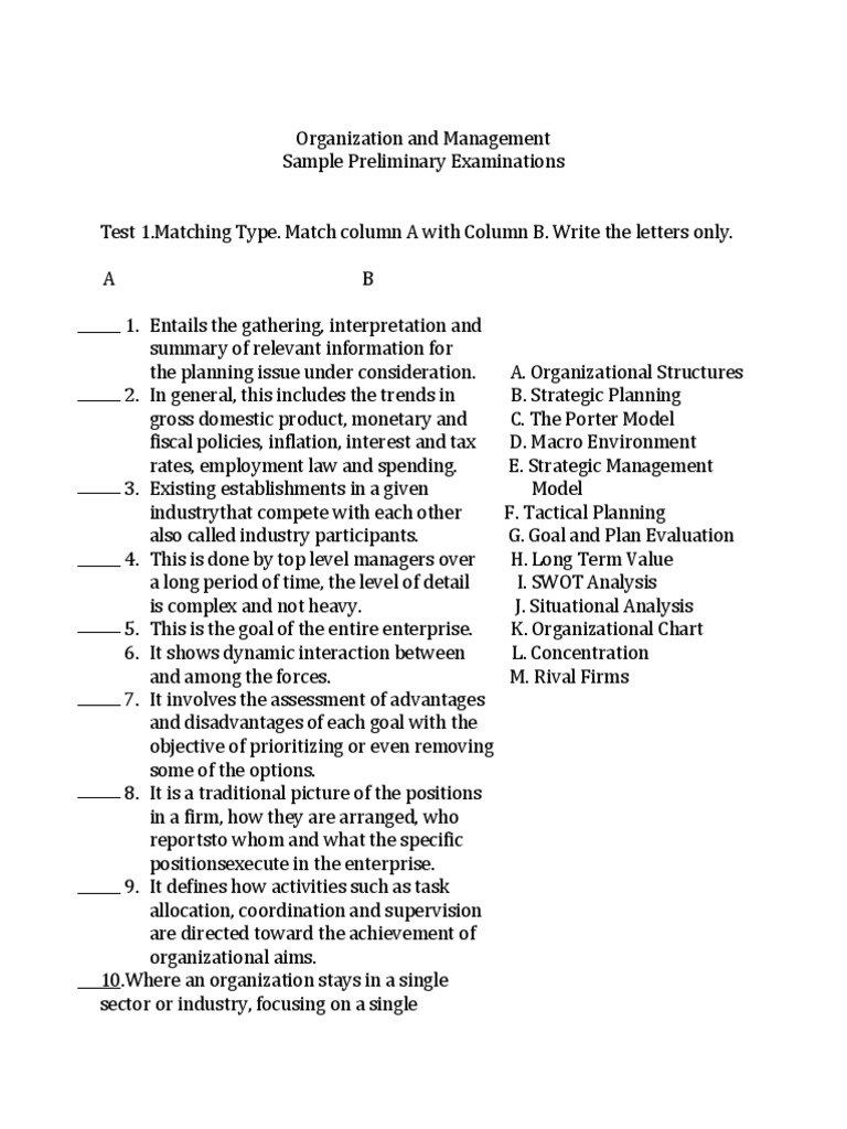 Sample Preliminary Examination | PDF | Corporate Governance | Taxes