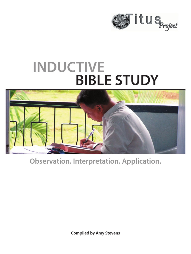 Inductive Bible Study | PDF | Bible Study (Christian) | New Testament