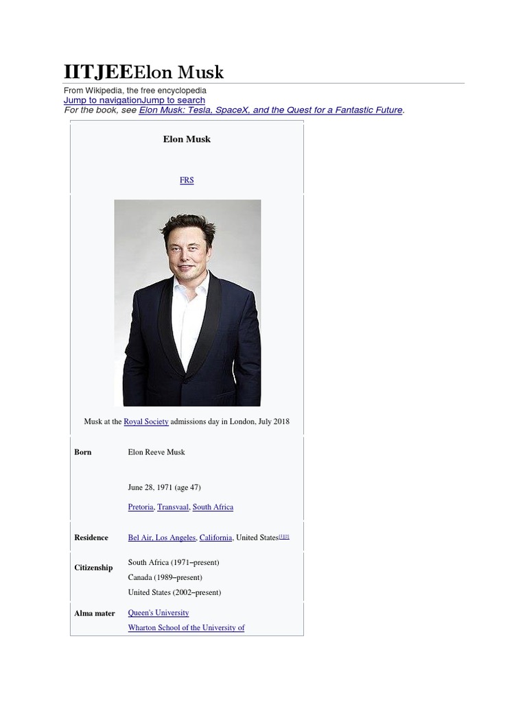 Elon Musk Life Story | PDF | Elon Musk | Hyperloop