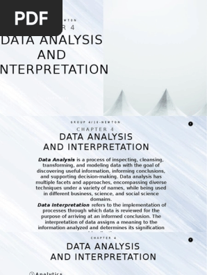 Data Analysis And Interpretation