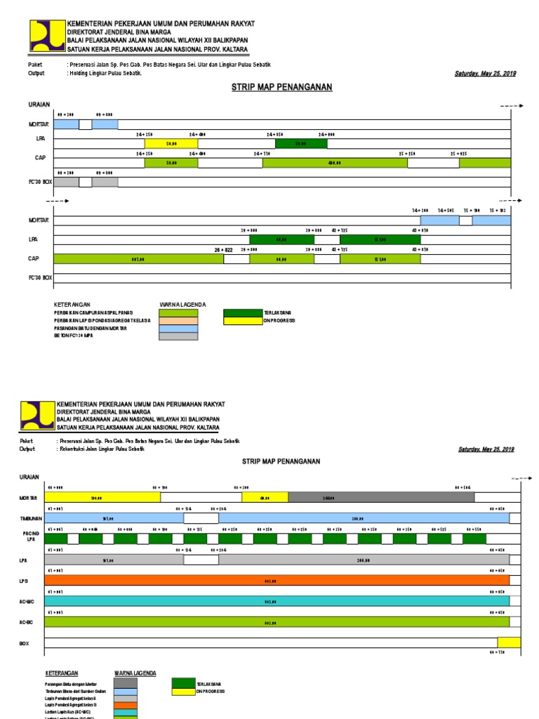 Strip Map Penanganan Jalan Sebatik | PDF