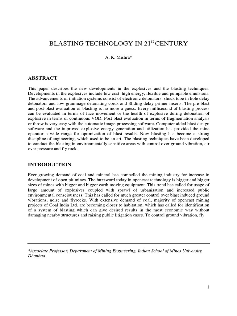 Blasting Technique | PDF | Explosion | Emulsion
