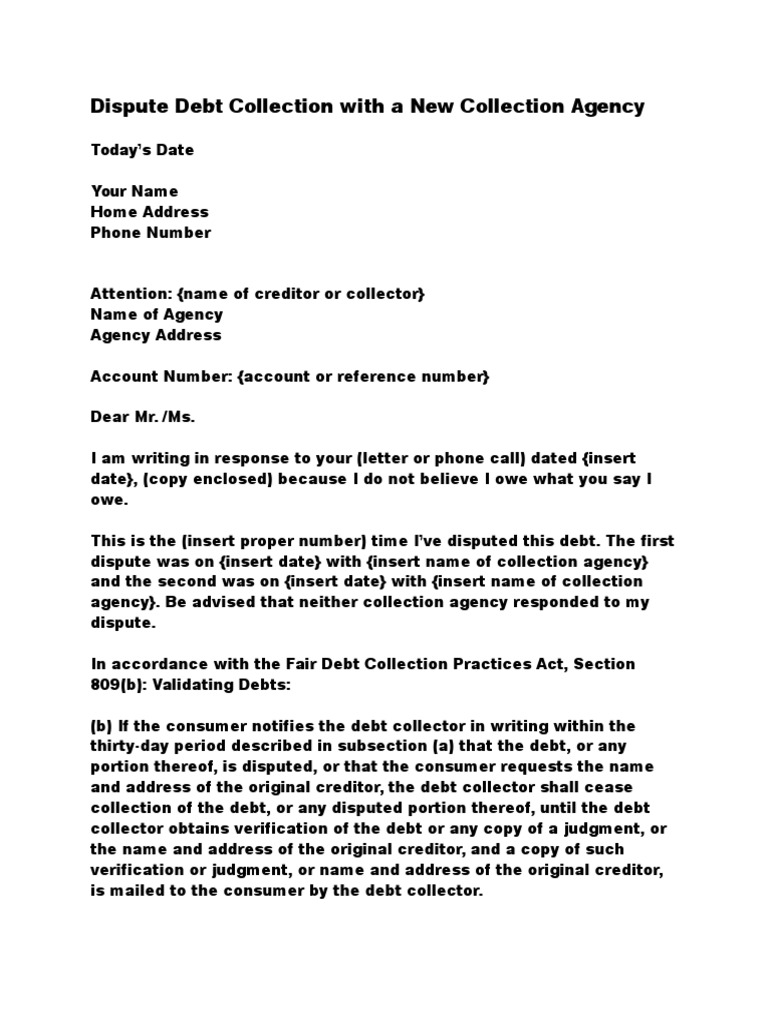 Dispute Debt Collection | Business Law | Common Law