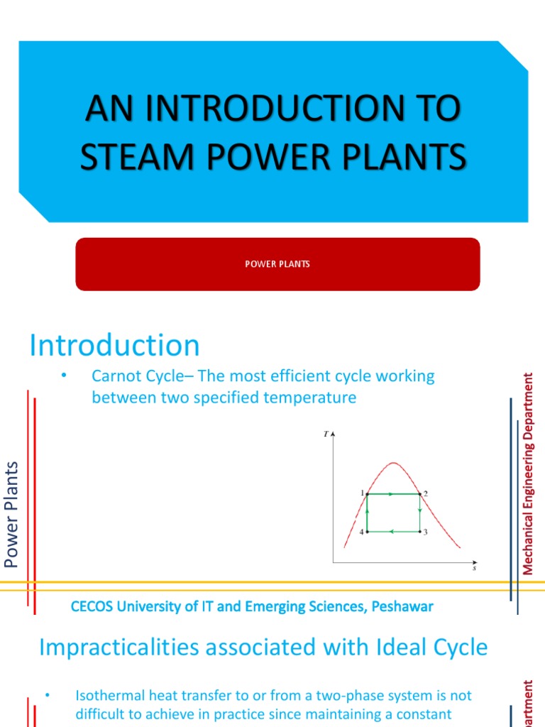 An Introduction To Steam Power Plants | PDF | Power Station | Steam