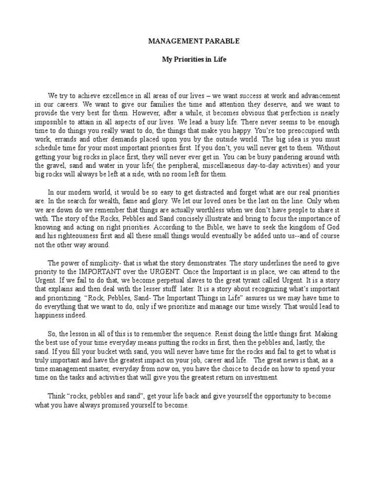 Management Parable | PDF