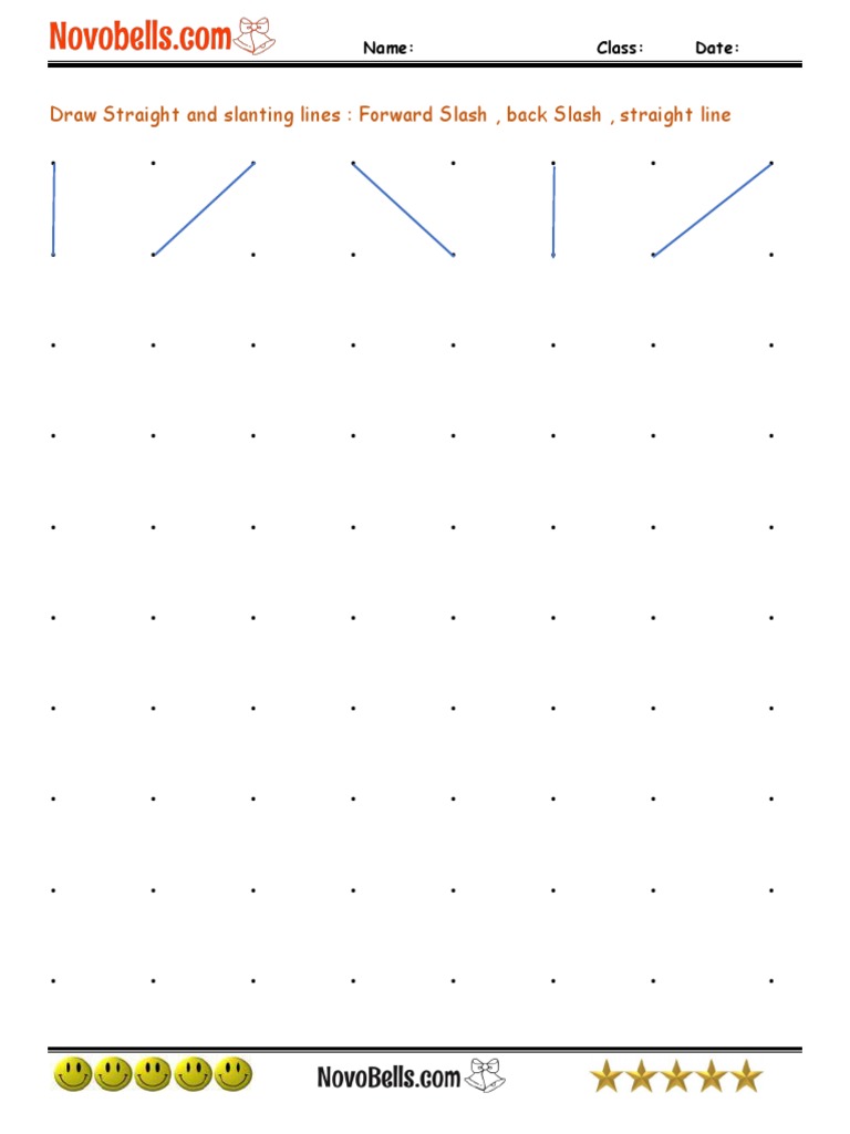 Drawing Straight and Slanting Lines | PDF