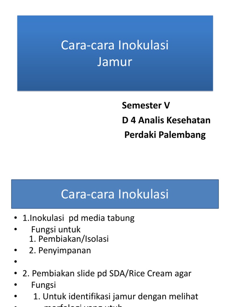 Teknik Inokulasi Jamur | PDF