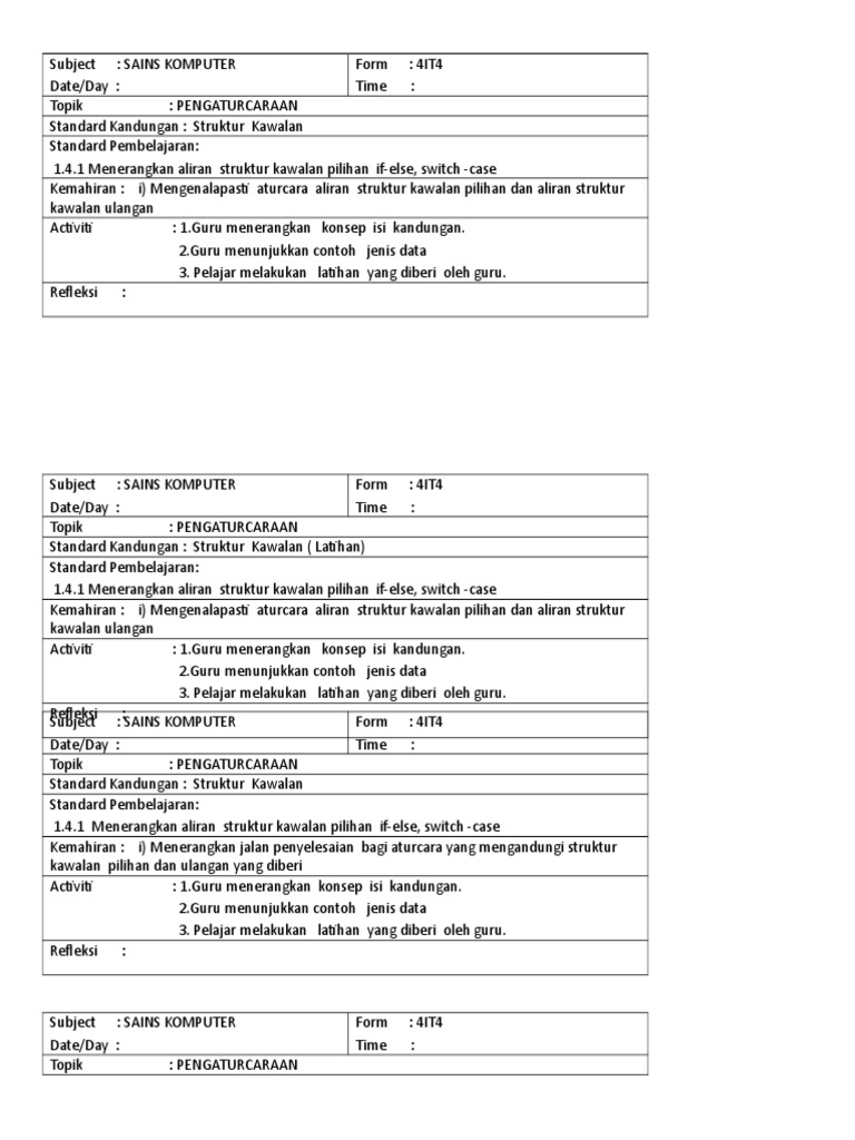 RPH Sains Komputer | PDF | Komputer
